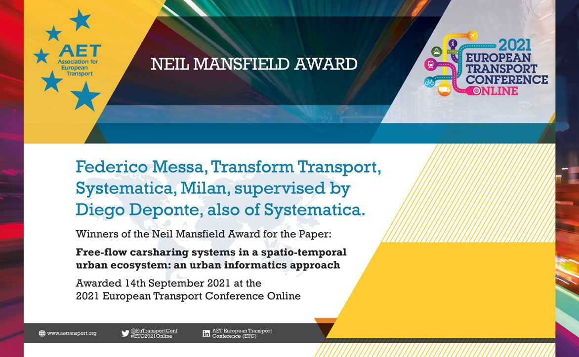 Neil Mansfield Award 2021 - Systematica